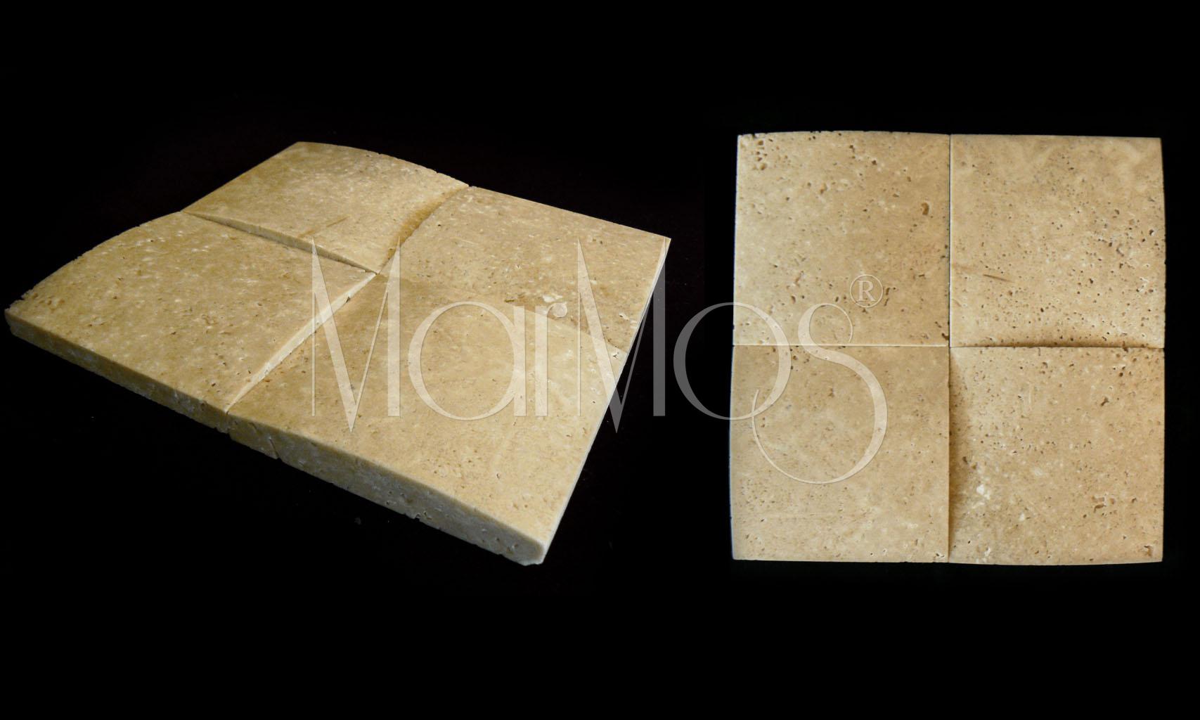 Özberk Madencilik Ltd. Şti. - 10cmx10cm 4x4 Concave Beige Marble