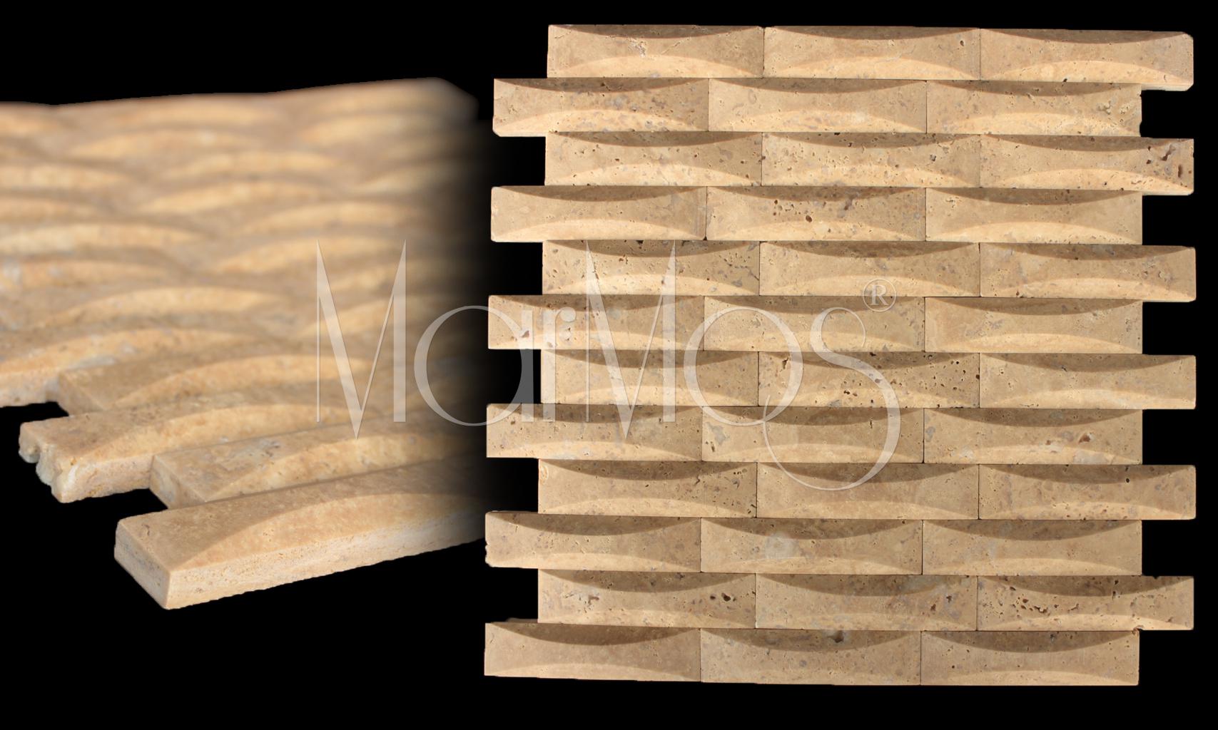 Özberk Madencilik Ltd. Şti. - 25cmx10cm 1x4 Concave Beveled Beige Marble